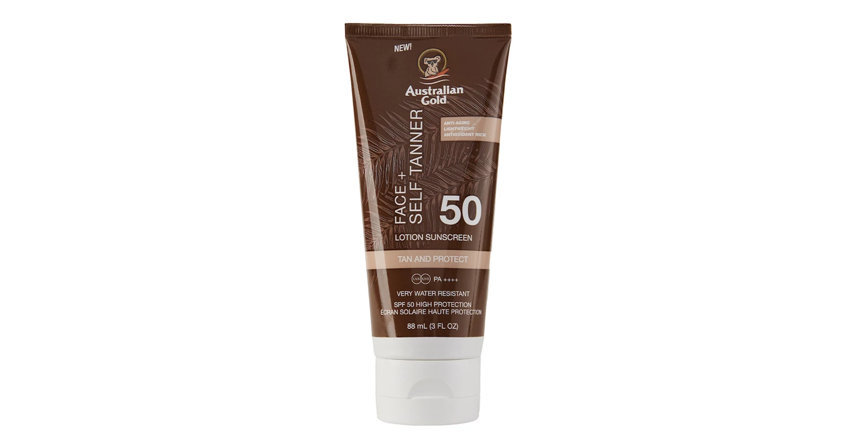 AG SPF 50 Face+Self Tanner Lotion 88 ml - SPF Outdoor & After-Tan - Sun ...
